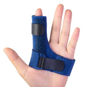 trigger finger splints, finger brace with 2 gel sleeves for injured mallet finger, straightening supports for sprains pain relief, sports broken injury, dislocated immobilizer, knuckle tendon