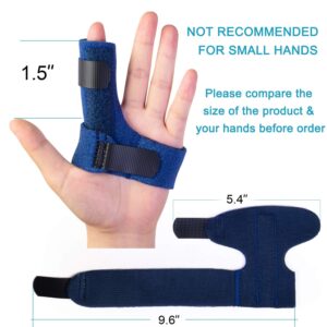 Trigger Finger Splints, Finger Brace with 2 Gel Sleeves for Injured Mallet Finger, Straightening Supports for Sprains Pain Relief, Sports Broken Injury, Dislocated Immobilizer, Knuckle Tendon