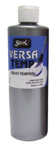 sax versatemp heavy-bodied tempera paint, metallic silver, pint