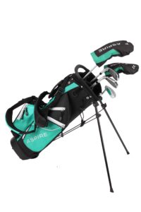 aspire golf junior plus complete golf club set for children kids - 5 age groups boys & girls - right hand (green ages 7-8)