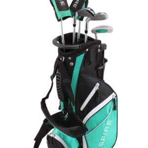 Aspire Golf Junior Plus Complete Golf Club Set for Children Kids - 5 Age Groups Boys & Girls - Right Hand (Green Ages 7-8)