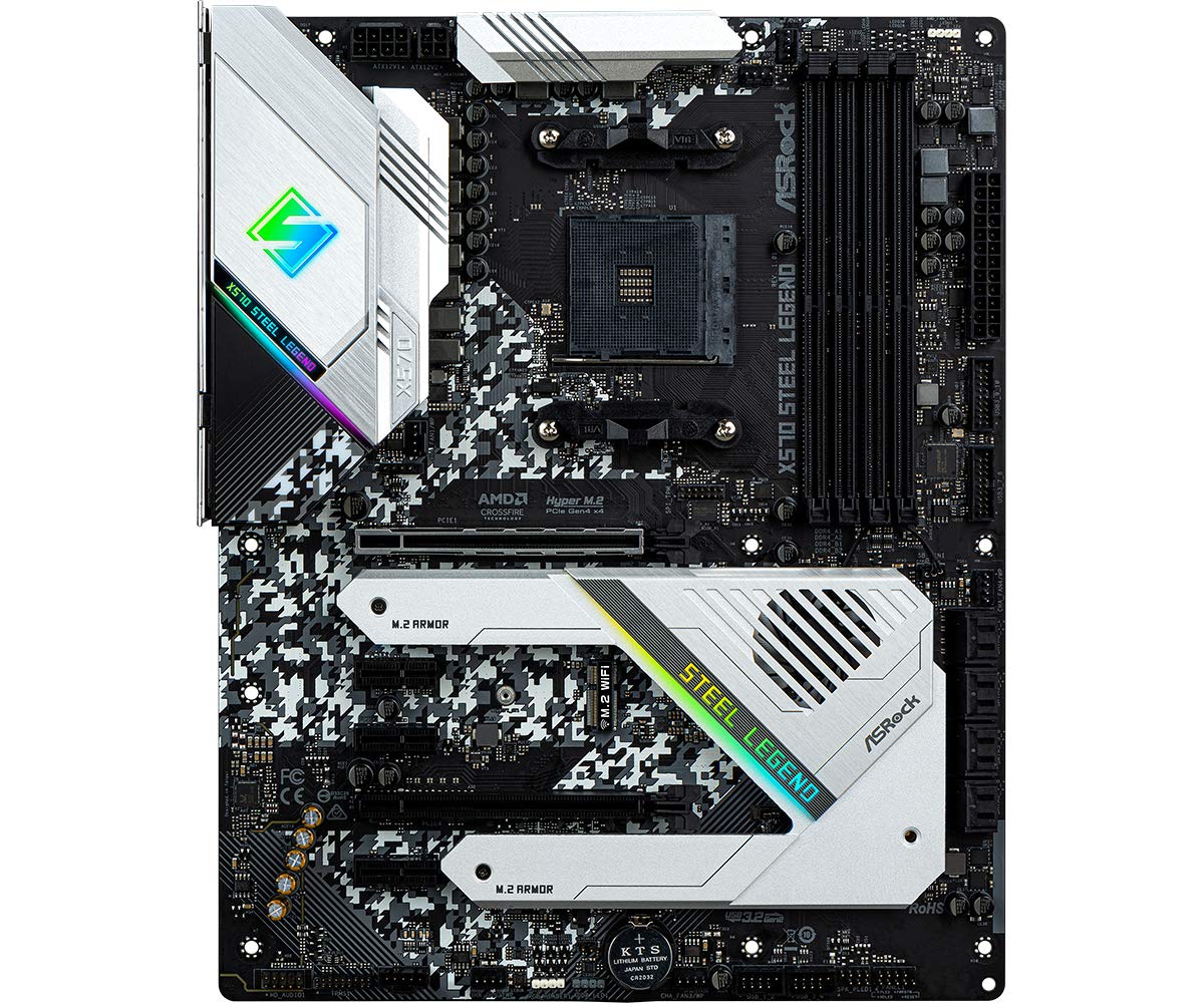 ASRock AM4/X570 Steel Legend/4DDR4/HDMI/DP/R45 Motherboard