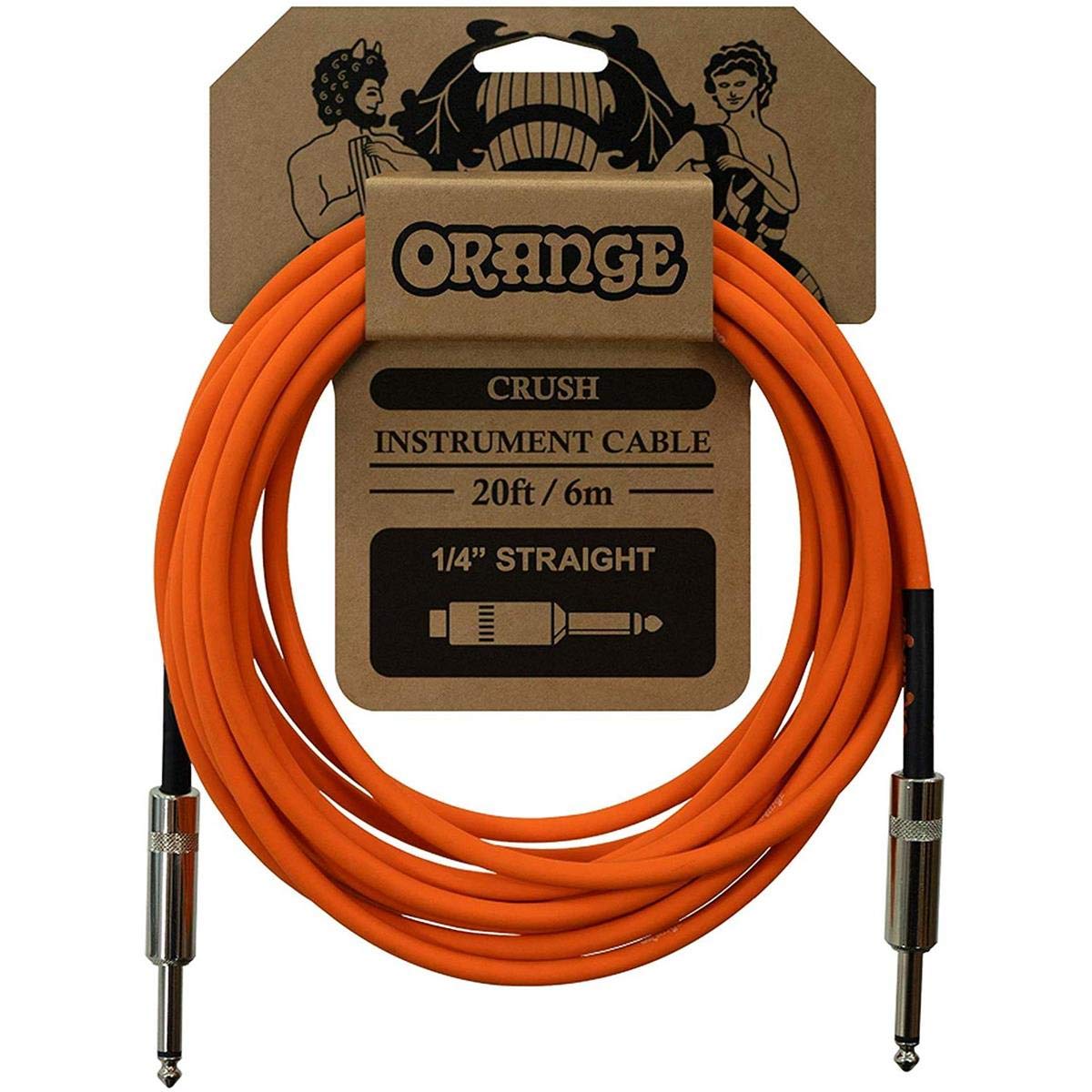 Orange Crush Instrument Cable 20ft/6m 1/4" Straight CA036 Guitar Cable