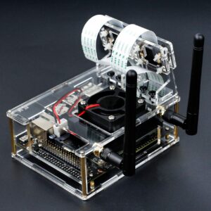 Yahboom Acrylic Case for NVIDIA Jetson Nano Compatible with 4GB (B01 & A02) & 2GB with Cooling Fan and Camera Case