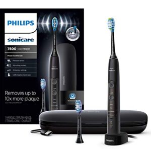 philips sonicare expertclean 7500, rechargeable electric power toothbrush, black, hx9690/05