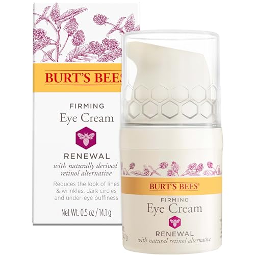 Burt's Bees Renewal Firming Eye Cream With Natural Retinol Alternative, Reduces Appearance of Lines, Wrinkles, Under-Eye Circles and Crow's Feet, 99 Percent Natural Origin Skin Care, 0.5 oz. Bottle