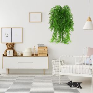 Artificial Hanging Plants Fern Vine,Fake Plants Ivy Leaves,Faux Ivy Ferns Hanging Plant Willow Rattan,Faux Foliage Greenery Decor for Wall Home Room Garden Wedding