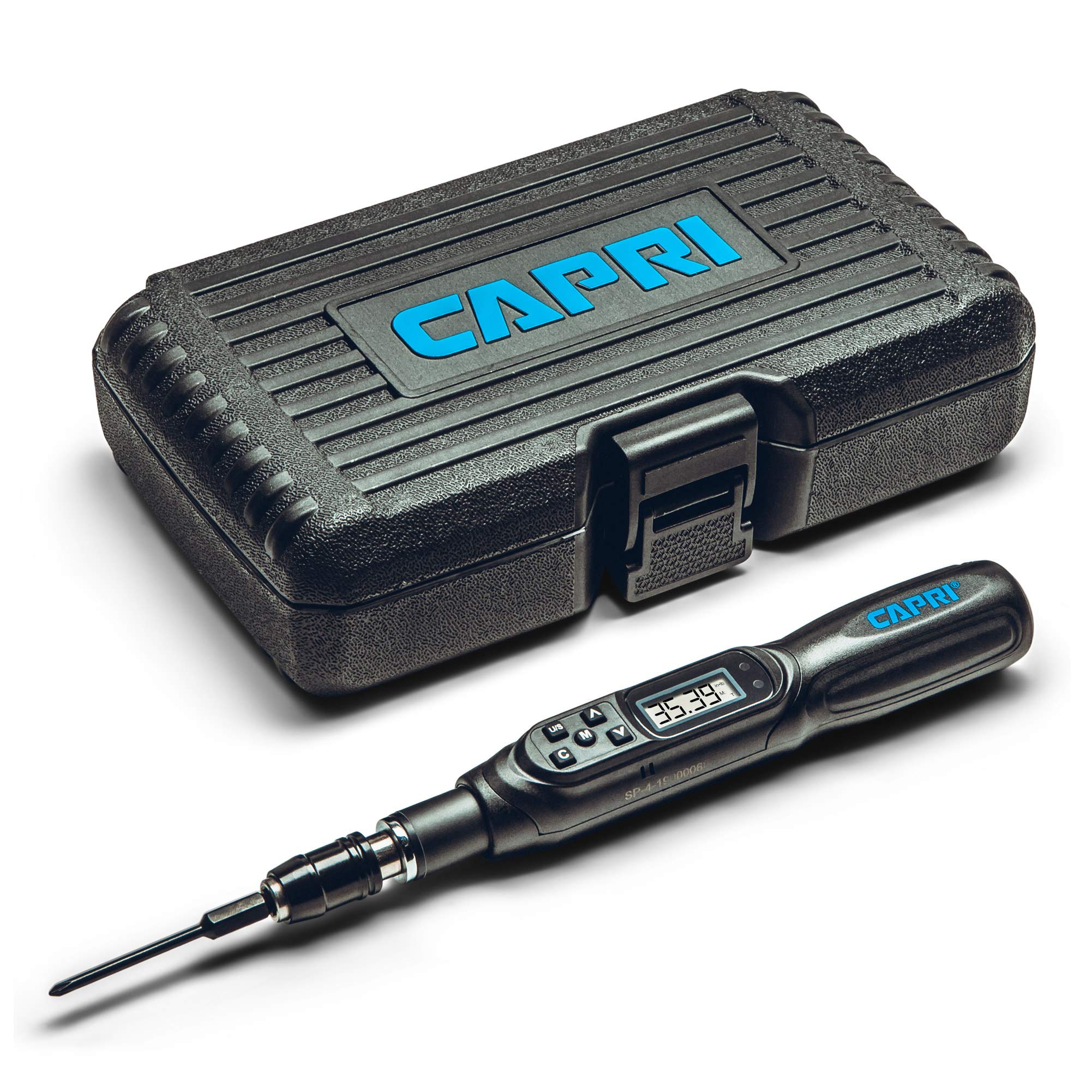 Capri Tools Digital Torque Screwdriver, Dual Direction, 1.77-35.39 in. lbs./20-400 cNm/2.04-40.82 kg-cm, 26000