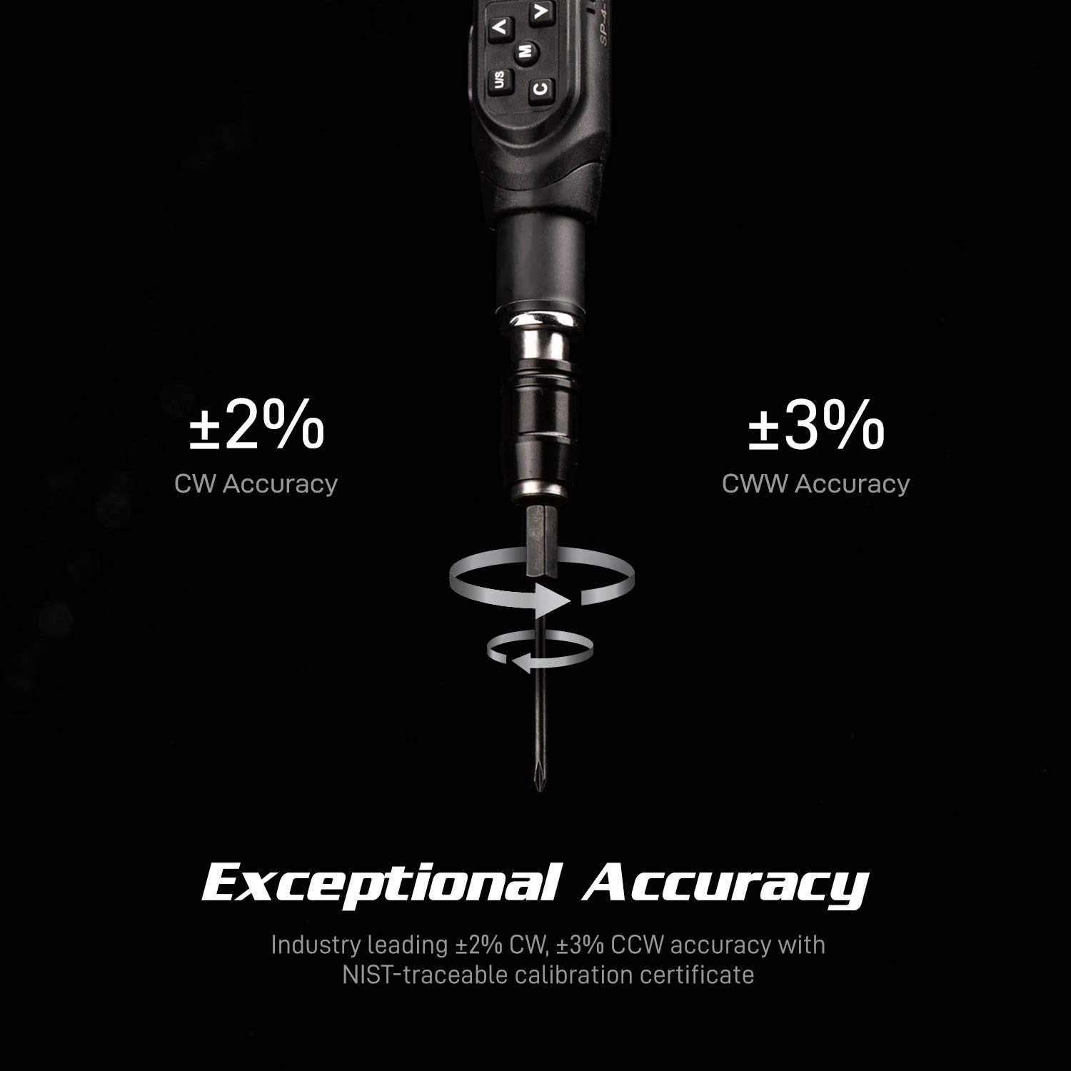 Capri Tools Digital Torque Screwdriver, Dual Direction, 1.77-35.39 in. lbs./20-400 cNm/2.04-40.82 kg-cm, 26000