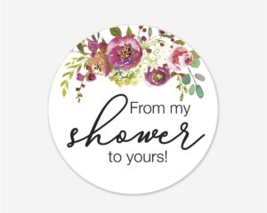 from my shower to yours stickers, baby shower and bridal shower event favor labels (#379-027)