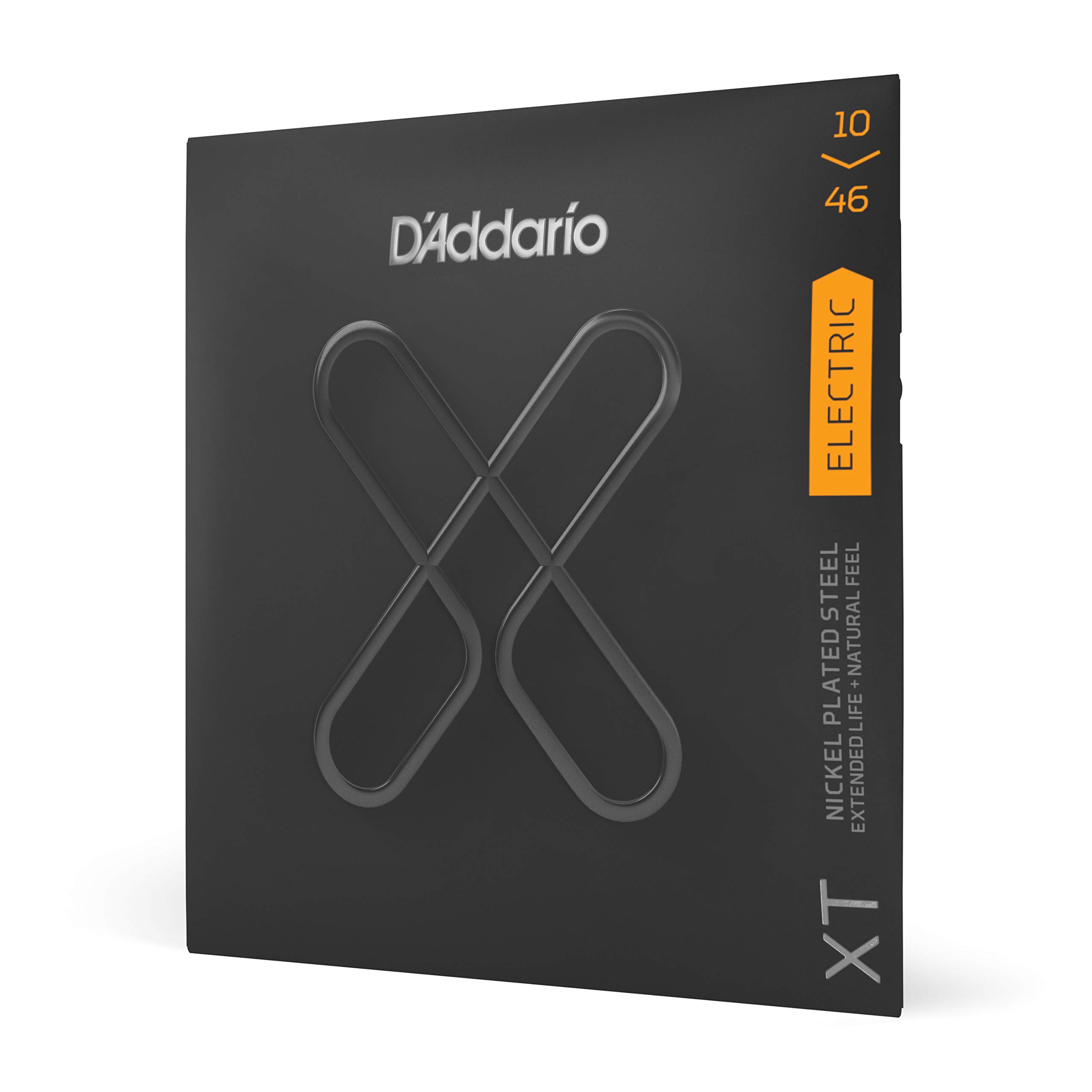 D'Addario Guitar Strings - XT Nickel Coated Electric Guitar Strings - XTE1046 - Extended String Life with Natural Tone & Feel - For 6 String Guitars - 10-46 Regular Light