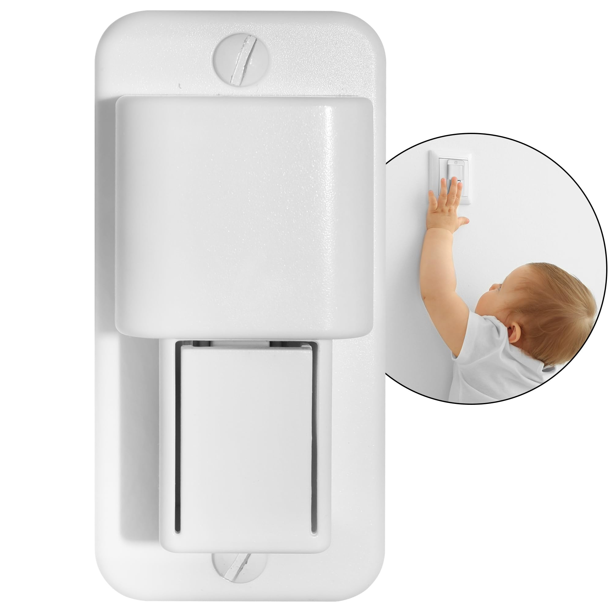 Child Safety Garbage Disposal Light Switch Lock | Guard Children Protect With Push and Slide Switch