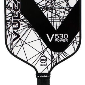 Vulcan | V530 Pickleball Paddle | Power Performance | Polypropylene Core - Carbon Fiber Surface | USAP Approved | Black Lazer