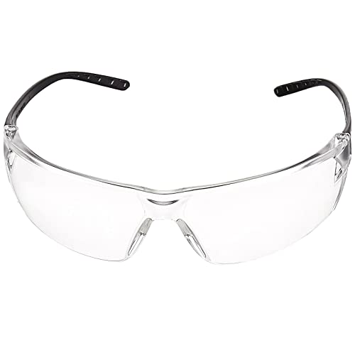 Amazon Basics Safety Glasses (Clear/Black), Anti-Fog, 12-pack (Previously AmazonCommercial brand)