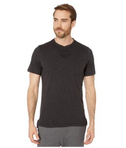 reebok training essentials melange tee, black melange, xx-large