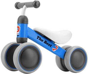 bekilole balance bike for 1 year old girl gifts pre-school first bike and 1st birthday gifts - train your baby from standing to running | toys for 1 year old (blue)