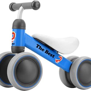 BEKILOLE Balance Bike for 1 Year Old Girl Gifts Pre-School First Bike and 1st Birthday Gifts - Train Your Baby from Standing to Running | Toys for 1 Year Old (Blue)