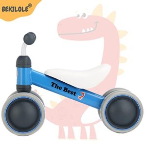 BEKILOLE Balance Bike for 1 Year Old Girl Gifts Pre-School First Bike and 1st Birthday Gifts - Train Your Baby from Standing to Running | Toys for 1 Year Old (Blue)