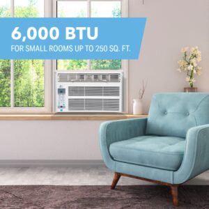 PerfectAire 6,000 BTU 115-Volt Energy Star Window Air Conditioner with Full-Function Remote, Installation Kit, 250 sq. ft.