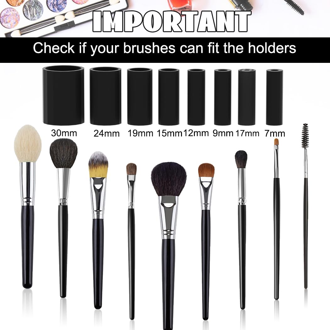 Makeup Brush Cleaner and Dryer Machine with FREE Makeup Cleaner Shampoo Super-Fast Electric Brush Cleaner Machine Automatic Brush Cleaner Spinner Makeup Brush Tools (black)