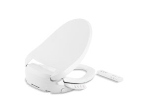 kohler 27142-cr-0 purewash e700 elongated heated bidet toilet seat with remote control, bidet warm water, adjustable bidet sprayer for existing toilets, white