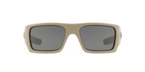 oakley men's oo9253 det cord rectangular sunglasses, desert tan, 61 mm