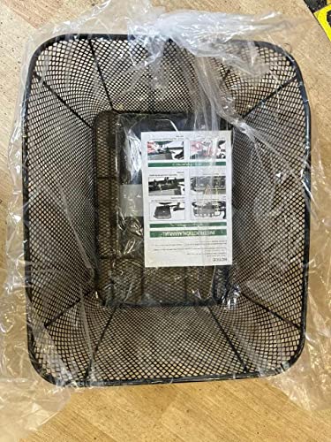 ANZOME Rear Bike Basket - Heavy-Duty Iron Wire Bicycle Cargo Rack with Reflective Waterproof Cover