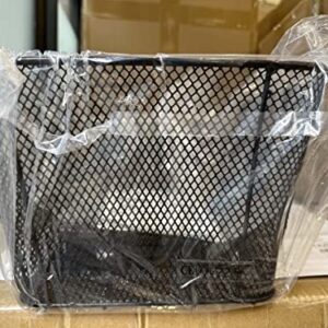 ANZOME Rear Bike Basket - Heavy-Duty Iron Wire Bicycle Cargo Rack with Reflective Waterproof Cover