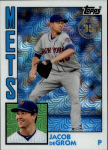 2019 topps series 2 baseball silver wrapper packs chrome 1984 '84 refractor #t84-26 jacob degrom new york mets official mlb trading card