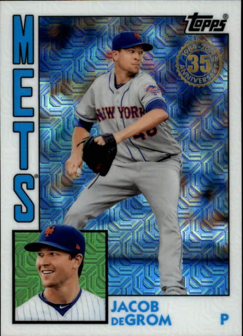 2019 Topps Series 2 Baseball Silver Wrapper Packs Chrome 1984 '84 Refractor #T84-26 Jacob deGrom New York Mets Official MLB Trading Card