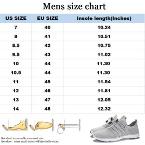 DLGJPA Men's Quick Drying Water Shoes for Beach or Water Sports Lightweight Slip On Walking Shoes LightGray 11