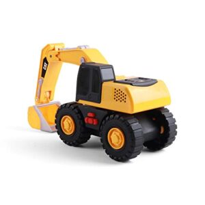 CAT Construction Toys, Tough Machines Toy Excavator, 10" W/Realistic Lights & Sounds, Rumbling Action, Movable Parts & Sturdy Plastic Construction