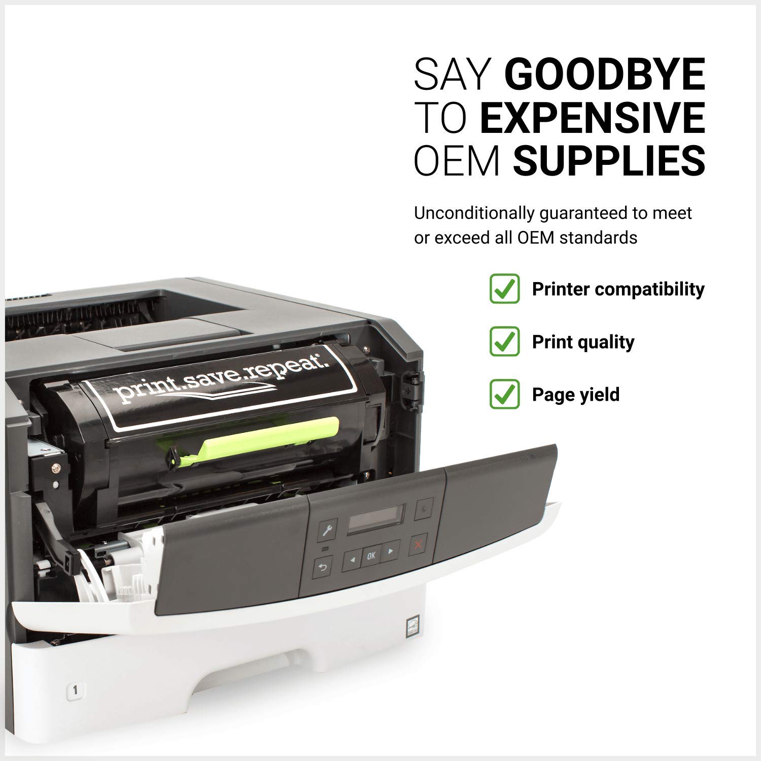 Print.Save.Repeat. Lexmark B2300A0 Remanufactured Toner Cartridge for B2338, B2442, B2546, B2650, MB2338, MB2442, MB2546, MB2650 Laser Printer [3,000 Pages]