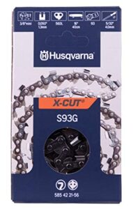 husqvarna 585422156 s93g-56 chains, 16 inches, orange/gray