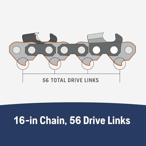 Husqvarna 585422156 S93G-56 Chains, 16 inches, Orange/Gray