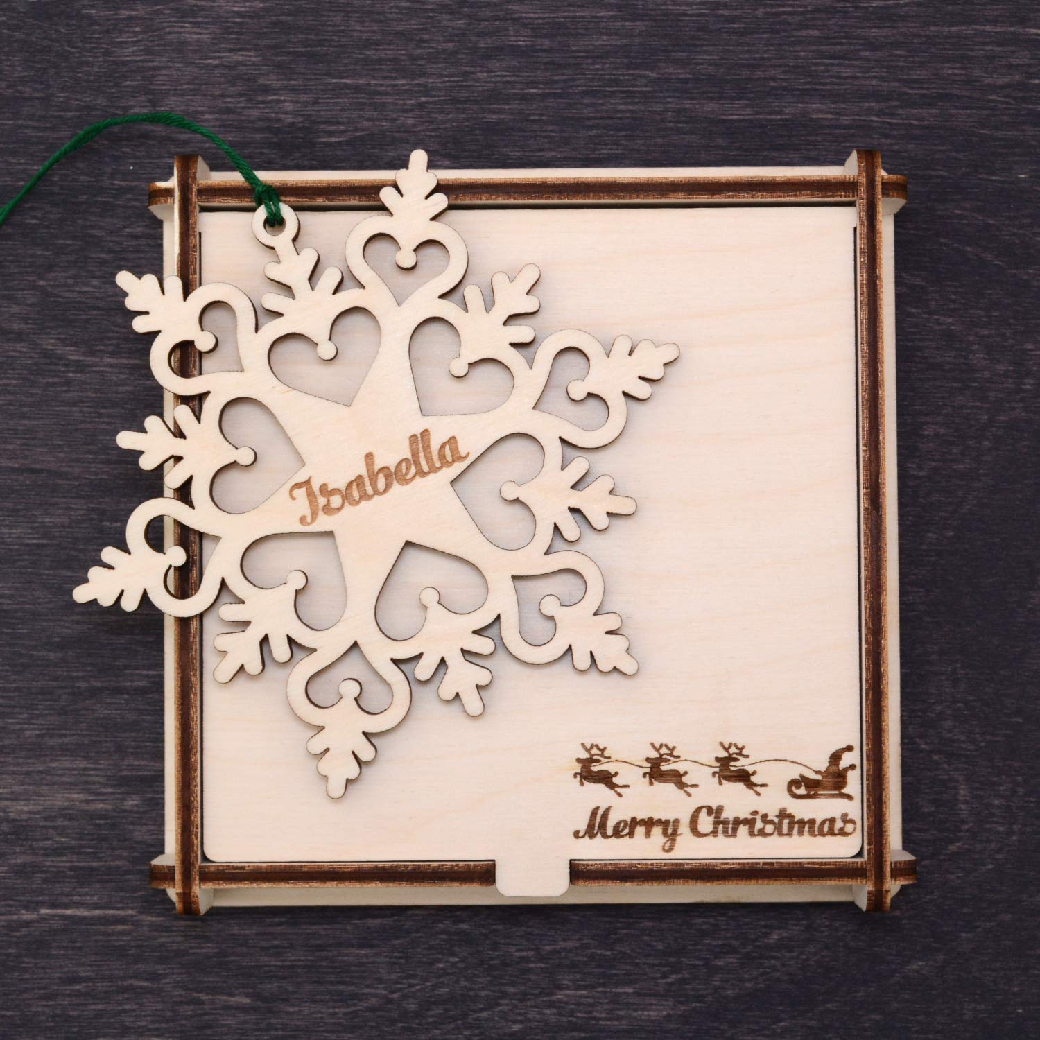 Engraved Christmas Gifts - Christmas Decorations Personalized, Wooden Christmas Decor, Xmas Ornaments, Custom Christmas Tree Ornament