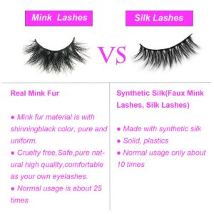 3D Mink Lashes, MIKIWI D390-3, 3 Pairs Lashes, Mink Eyelashes, Thick HandMade Full Strip Lashes, Cruelty Free, Luxury Makeup, 20mm mink eyeLashes (D390-3)