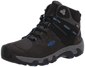 keen men's steens mid wp hiking boot, black, 10