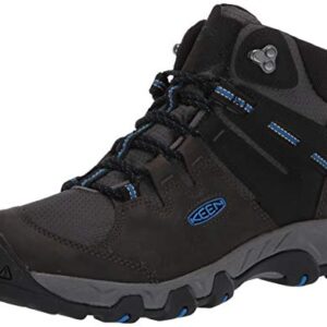 KEEN Men's Steens MID WP Hiking Boot, Black, 10