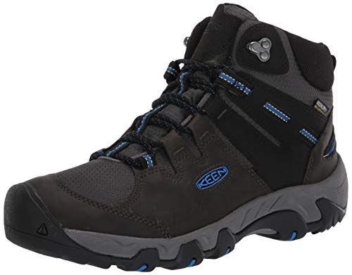 KEEN Men's Steens MID WP Hiking Boot, Black, 10