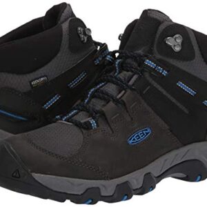 KEEN Men's Steens MID WP Hiking Boot, Black, 10