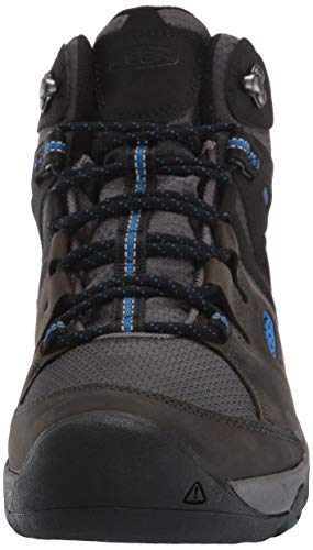 KEEN Men's Steens MID WP Hiking Boot, Black, 10