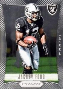 2012 panini prizm #142 jacoby ford raiders nfl football card nm-mt