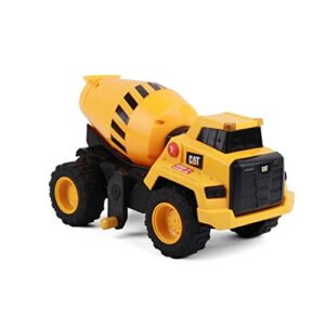 cat construction toys, construction 11.5" power haulers cement mixer, realistic lights & sounds, motion drive technology, working features, and interactive play for ages 3+