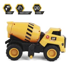 CAT Construction Toys, Construction 11.5" Power Haulers Cement Mixer, Realistic Lights & Sounds, Motion Drive Technology, Working Features, and Interactive Play for Ages 3+