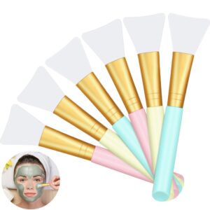 12 pieces silicone face mask brushes, soft silicone facial mud mask applicator brush for sleeping mask, mud mask, hairless body lotion and body butter beauty tools