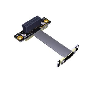 adt-link dual 90degree right angle pcie 3.0 x1 to x1 extension cable r11sl-tl 8g/bps high speed pci express 1x riser card ribbon extender