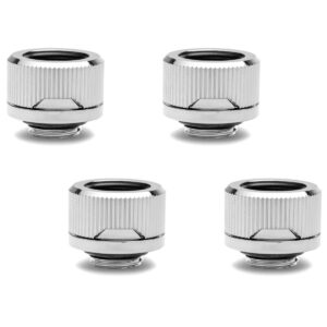 ekwb ek-quantum torque hdc-16 compression fitting for ekwb rigid tubing, 16mm od, nickel, 4-pack