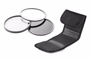 alpha a6500 high grade multi-coated, multi-threaded, 3 piece lens filter kit (55mm)