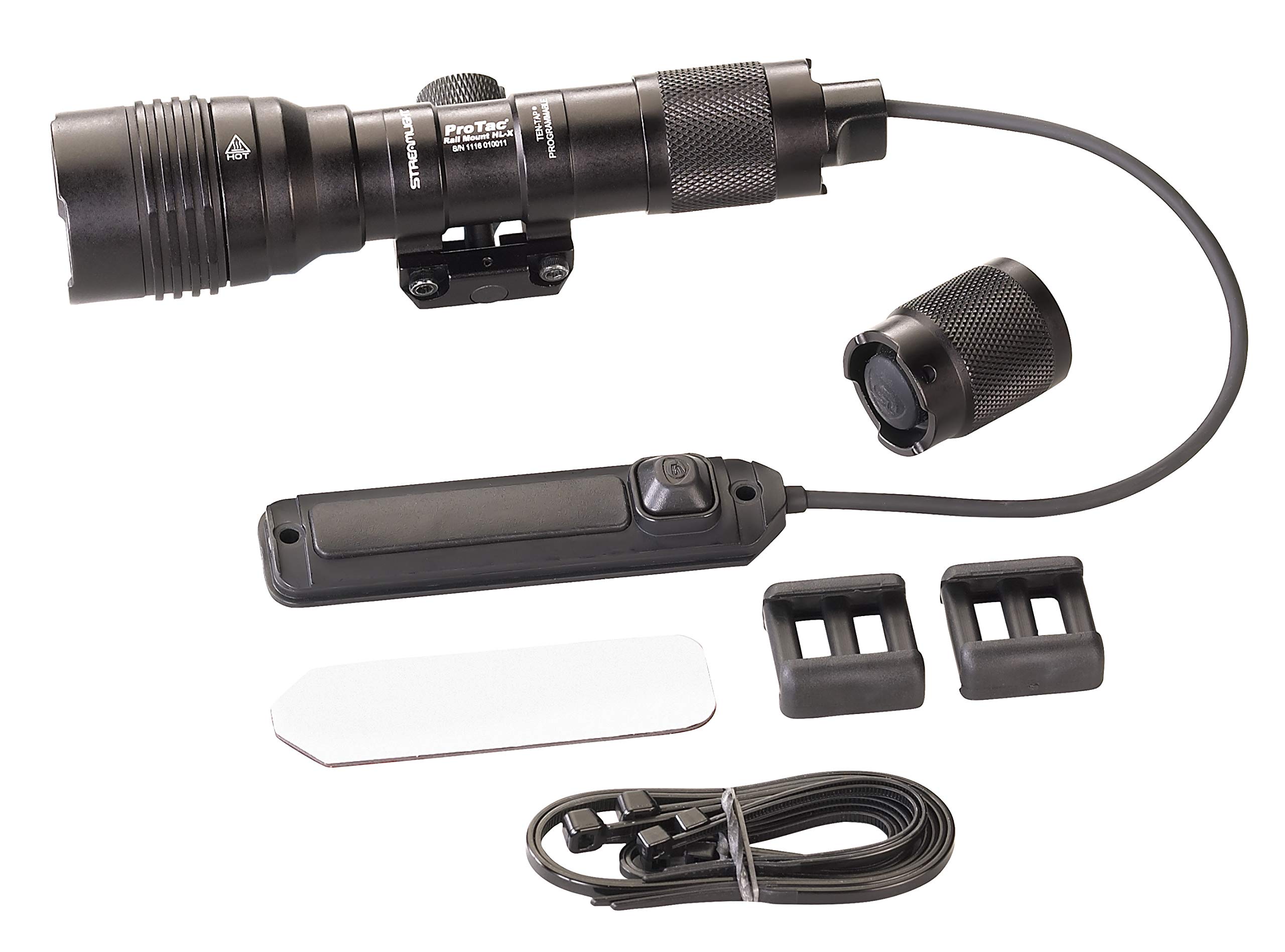 Streamlight 88071 ProTac Rail Mount HL-X USB 1000-Lumen Rechargeable Multi-Fuel Weapon Light with USB Battery and Cable, Remote Switch, Tail Switch, and Clips, Box, Black